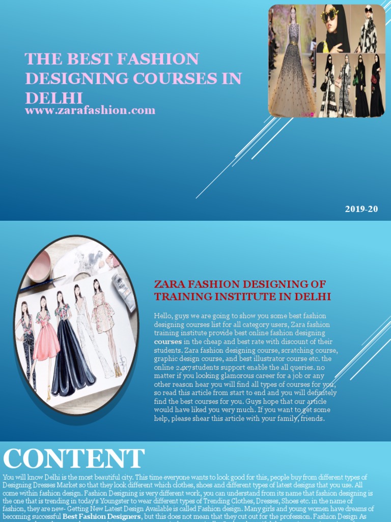 Best Fashion Courses at Zara Institute | PDF | Fashion Design | Fashion