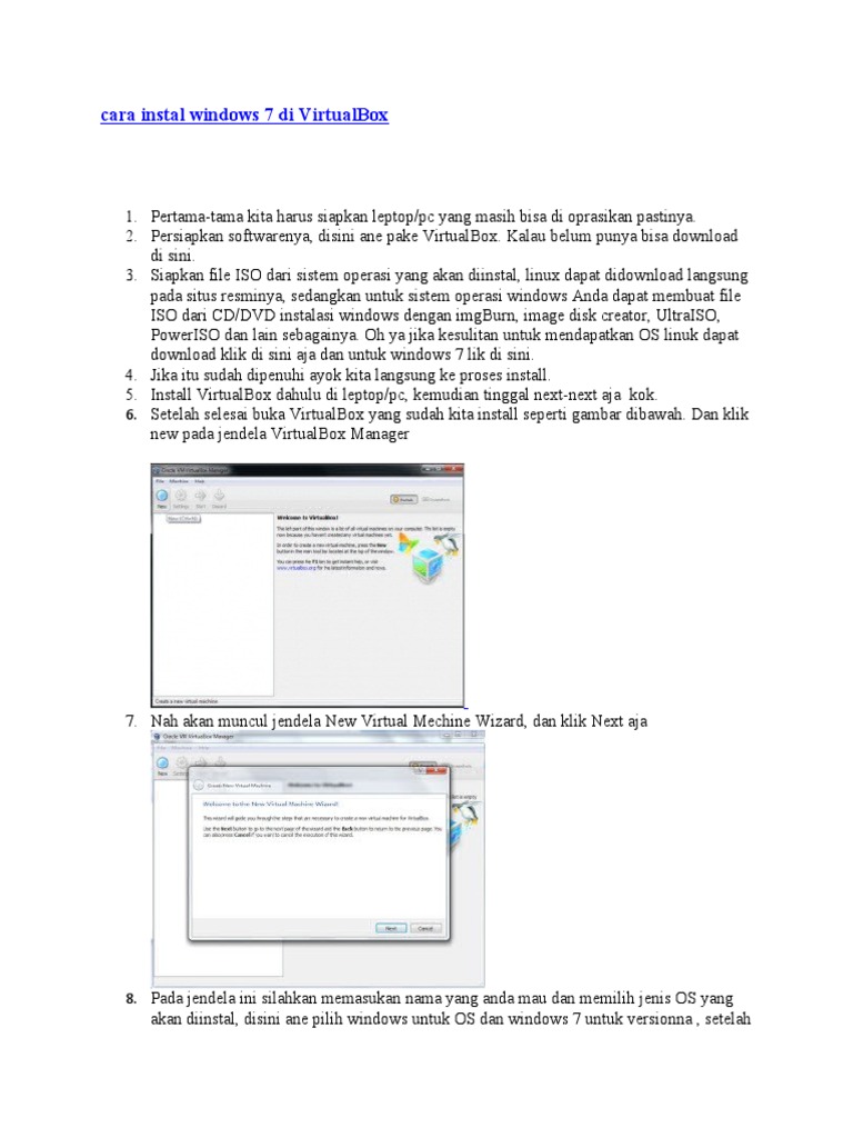 Instal Windows 7 di VirtualBox | PDF