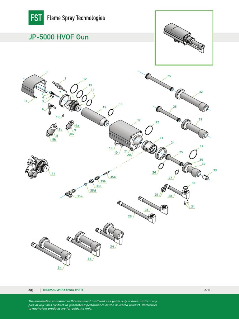 JP-5000 HVOF Gun: Thermal Spray Spare Parts | PDF | Industrial ...