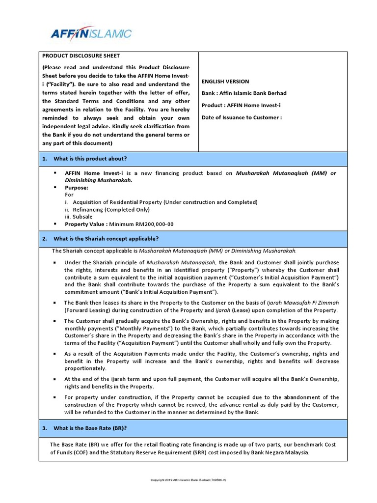 Understanding the AFFIN Home Invest-i Financing Product: Key Features ...