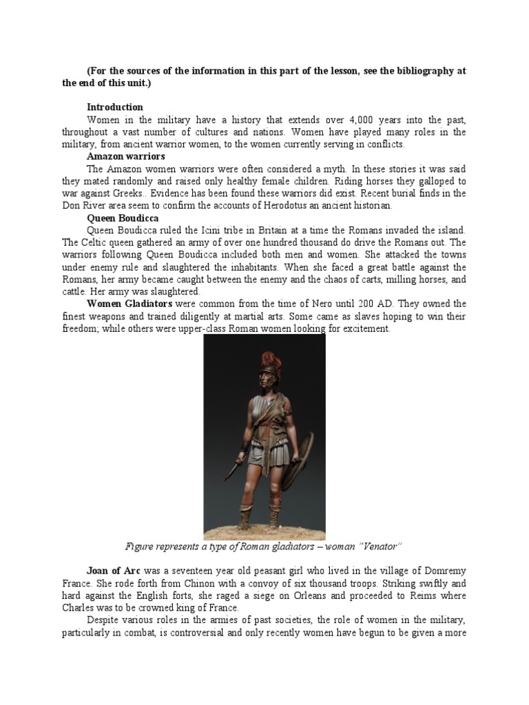 Figure Represents A Type of Roman Gladiators - Woman "Venator" | PDF ...