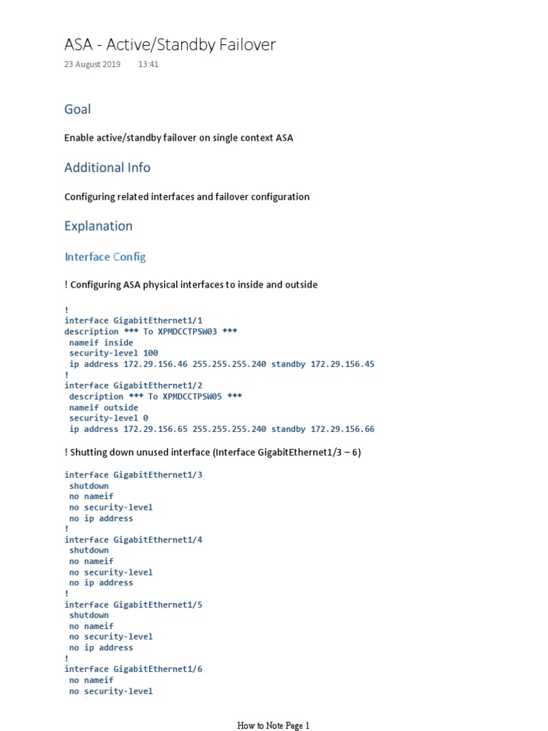ASA - Failover - Notes | PDF | Internet Protocols | Hypertext Transfer ...