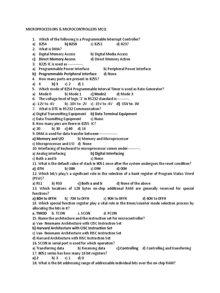 MP and MC MCQ | PDF | Classes Of Computers | Electronic Engineering