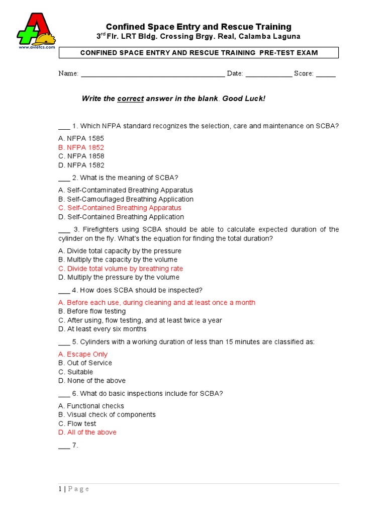 CSS and Scba Training | PDF