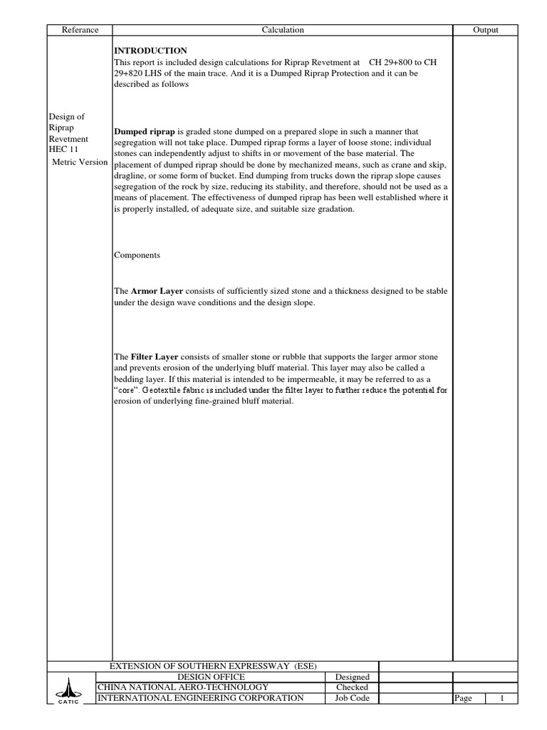 Dumped Riprap | PDF | Civil Engineering | Earth Sciences