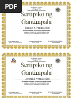 Certificate of Appreciation-Final Template - Tagalog-Edited | PDF
