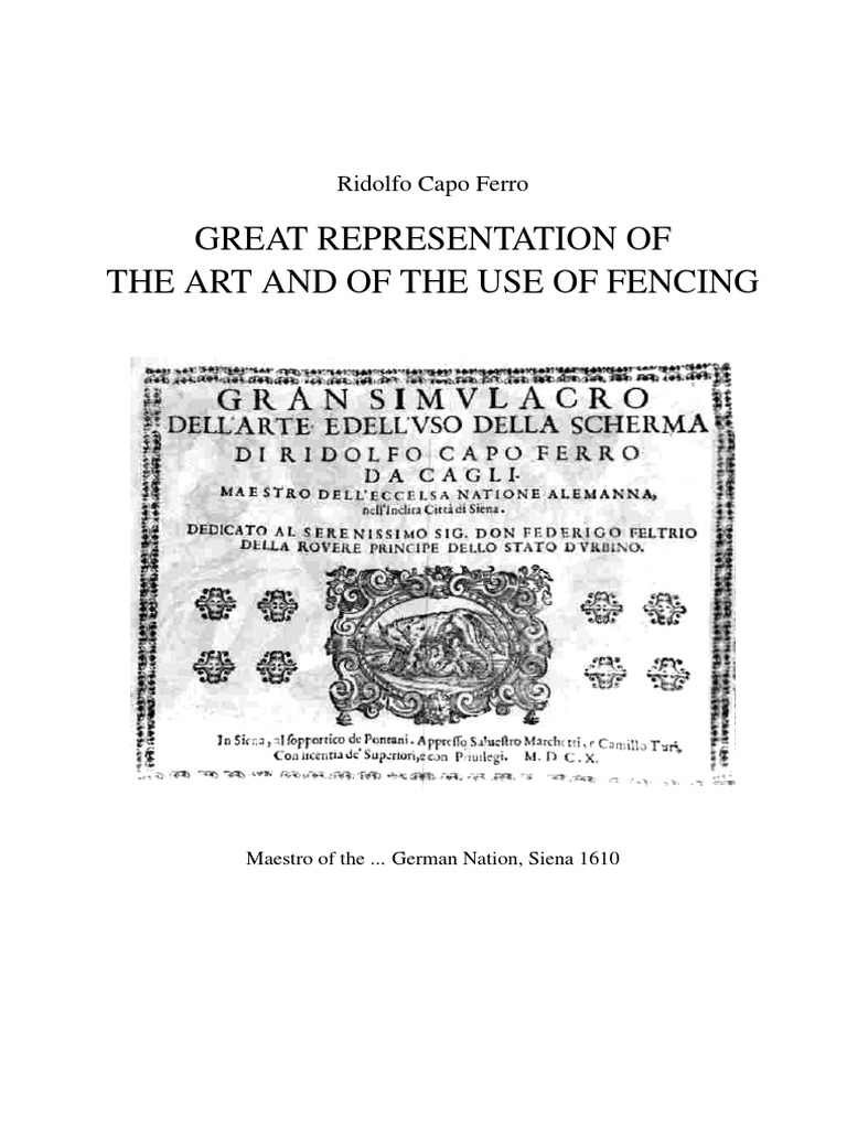Esgrima Clasica Rodolfo Capoferro PDF | PDF | Law