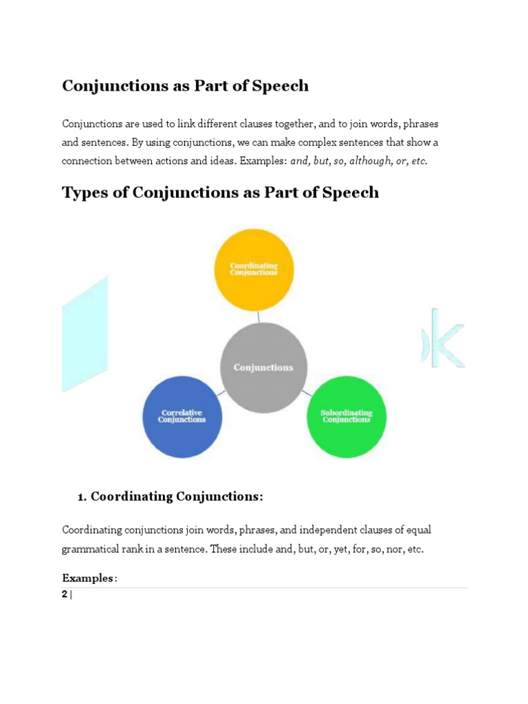 Conjunctions As Part of Speech | PDF | Sentence (Linguistics) | Syntax