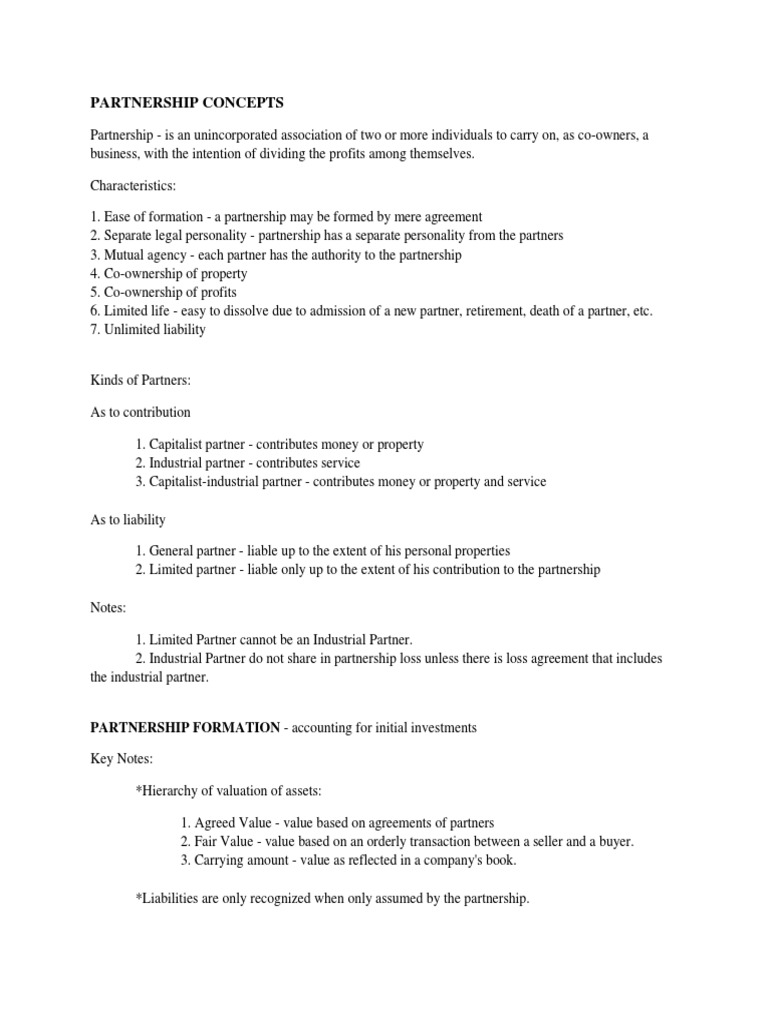 Partnership Concepts and Accounting | PDF | Partnership | Limited ...