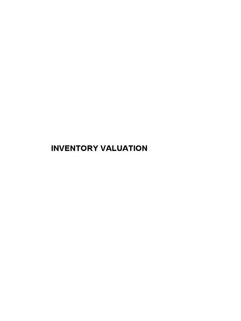 Inventory Valuation Methods in SAP | PDF | Inventory | Valuation (Finance)