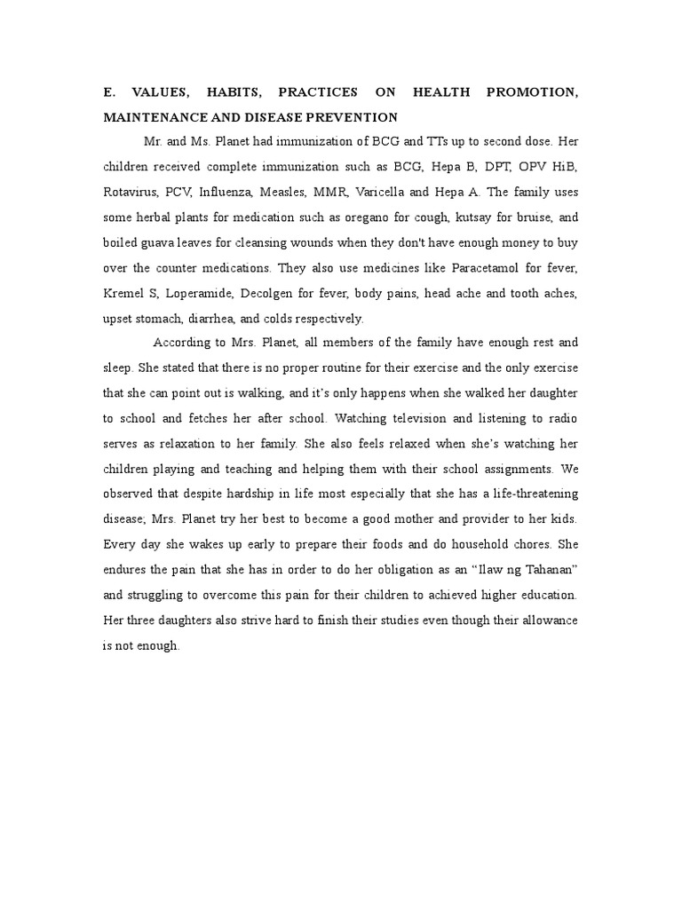 Family Case Study. | PDF | Diseases And Disorders | Public Health