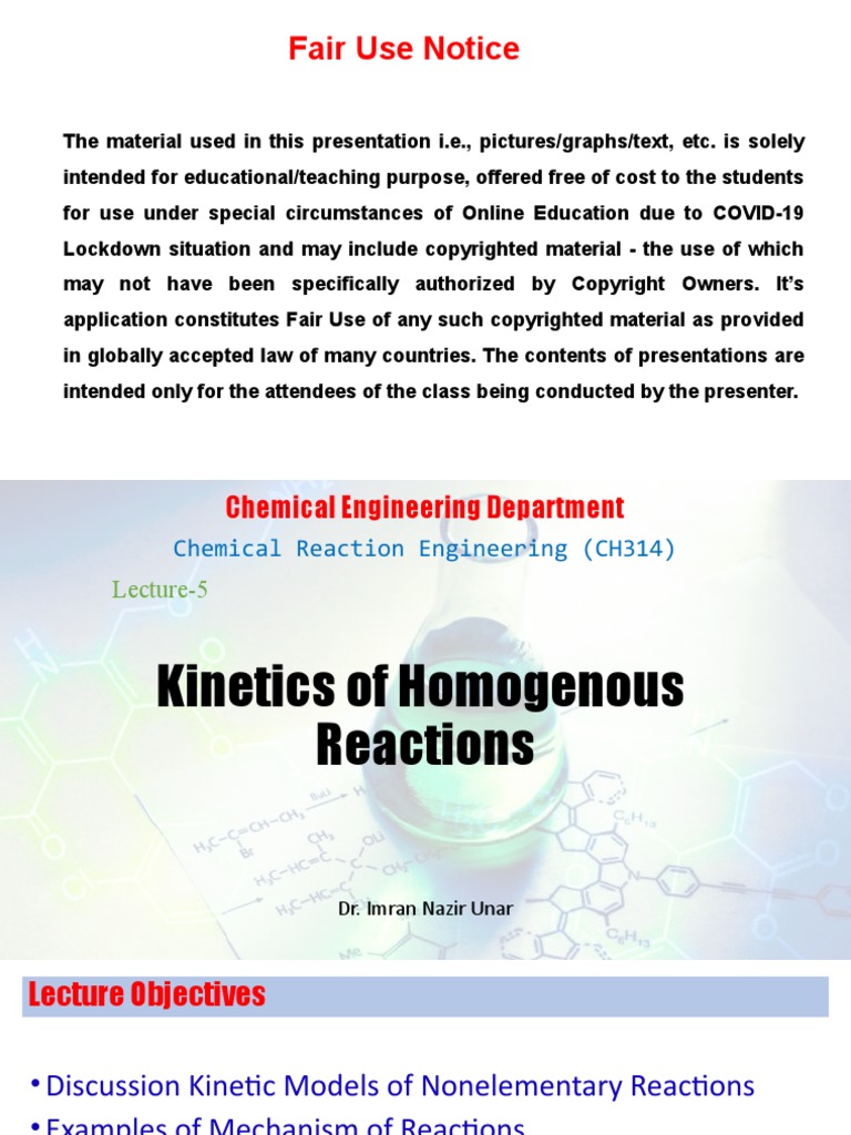 Fair Use Notice | PDF | Reaction Rate | Chemical Reactions