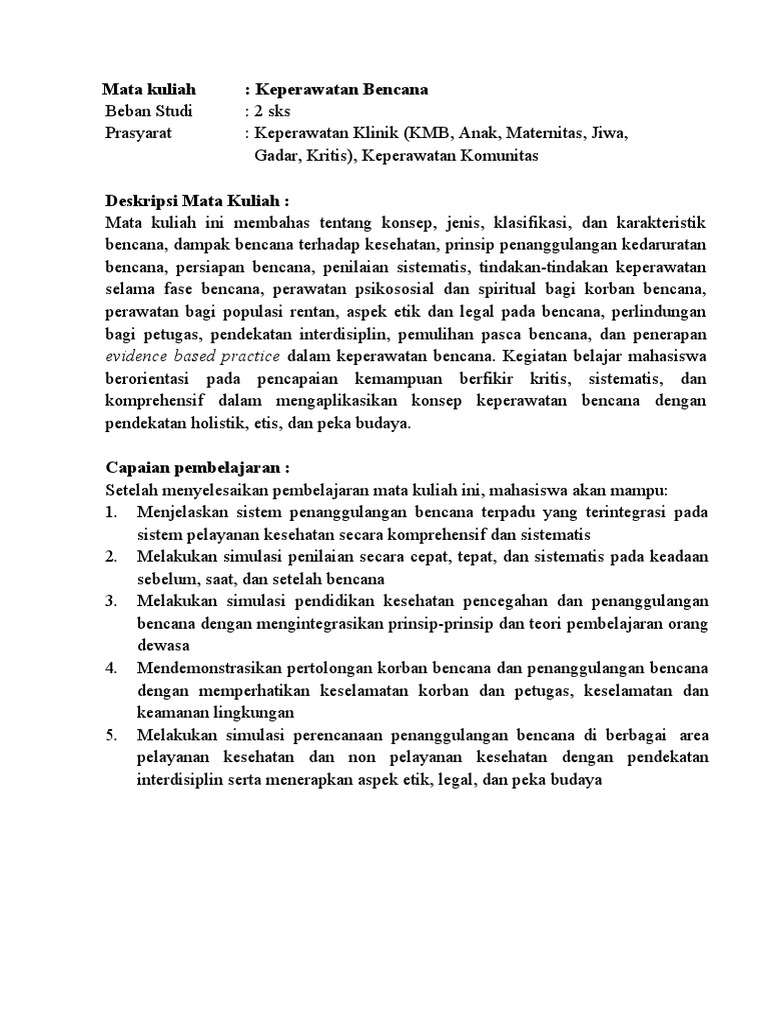 AIPNI Keperawatan Bencana | PDF