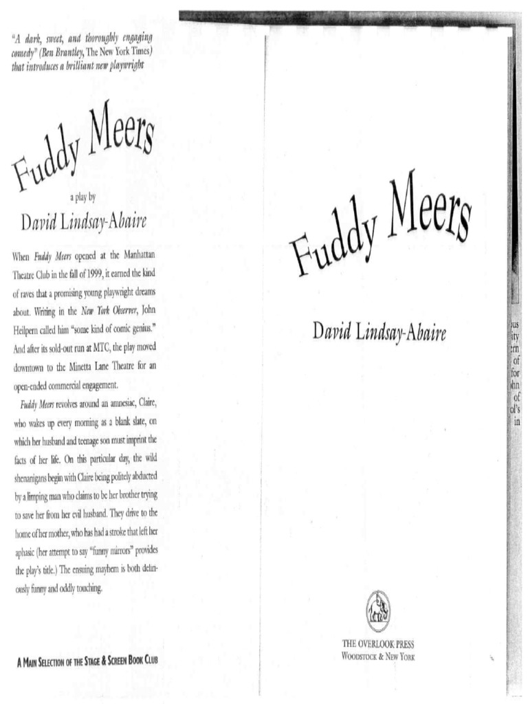 Fuddy Meers PDF | PDF