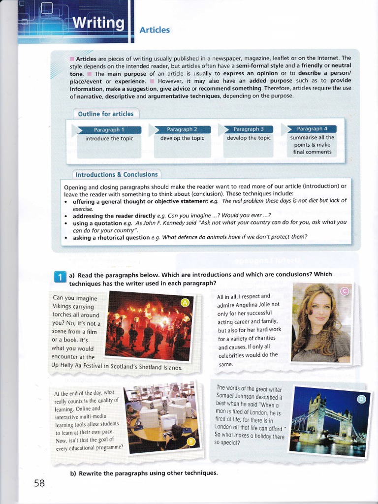 Writing Models 03 ARTICLE 1 | PDF | Paragraph | Cognition