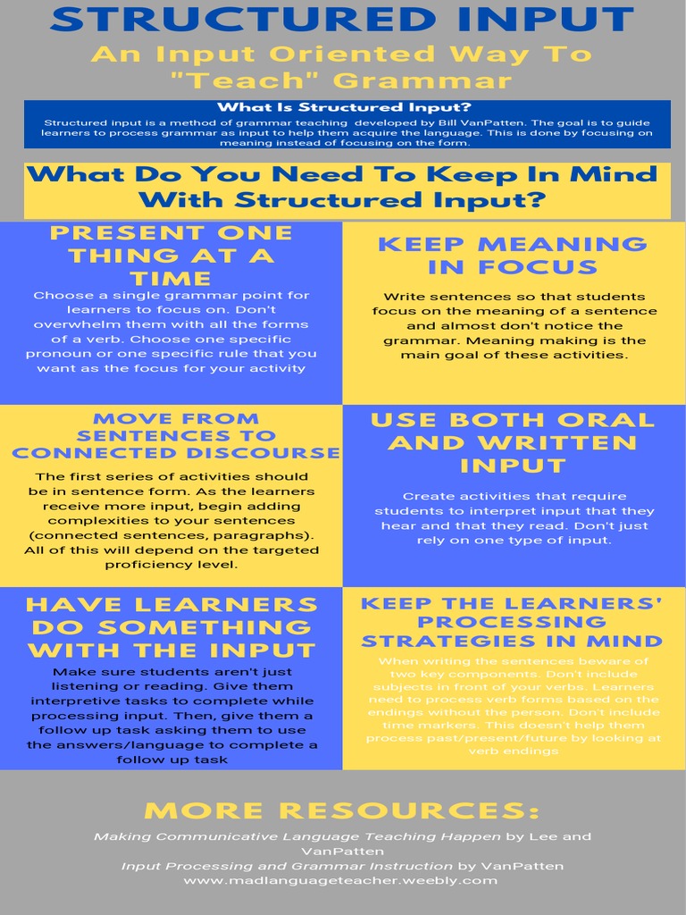 What Is Structured Input PDF | PDF | Language Education | Sentence ...