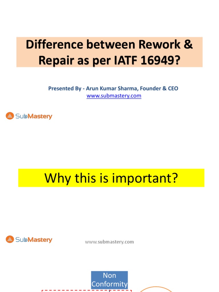 Rework vs Repair: IATF 16949 Insights | PDF | Business