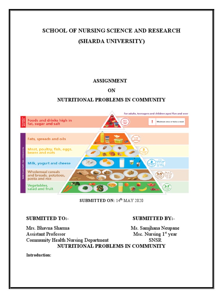 School of Nursing Science and Research (Sharda University) : Assignment ...