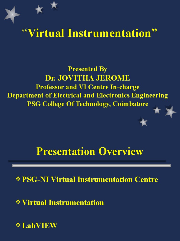 "Virtual Instrumentation": Dr. Jovitha Jerome | PDF | Instrumentation ...