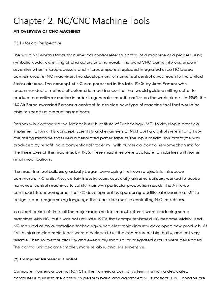 NC-CNC Technology - Lacture Note | PDF | Electric Motor | Numerical Control
