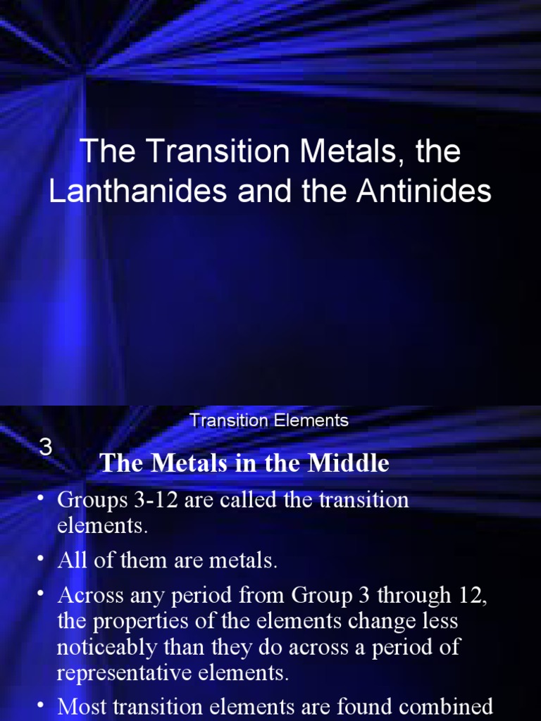 Transition Metals and Their Uses | PDF | Metals | Chemical Elements