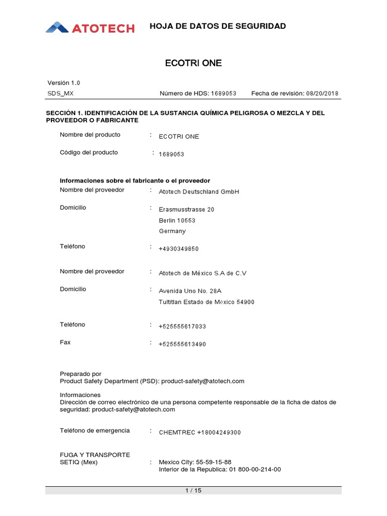 Es - Ecotri One (MX1) | PDF | Alergia | Residuos