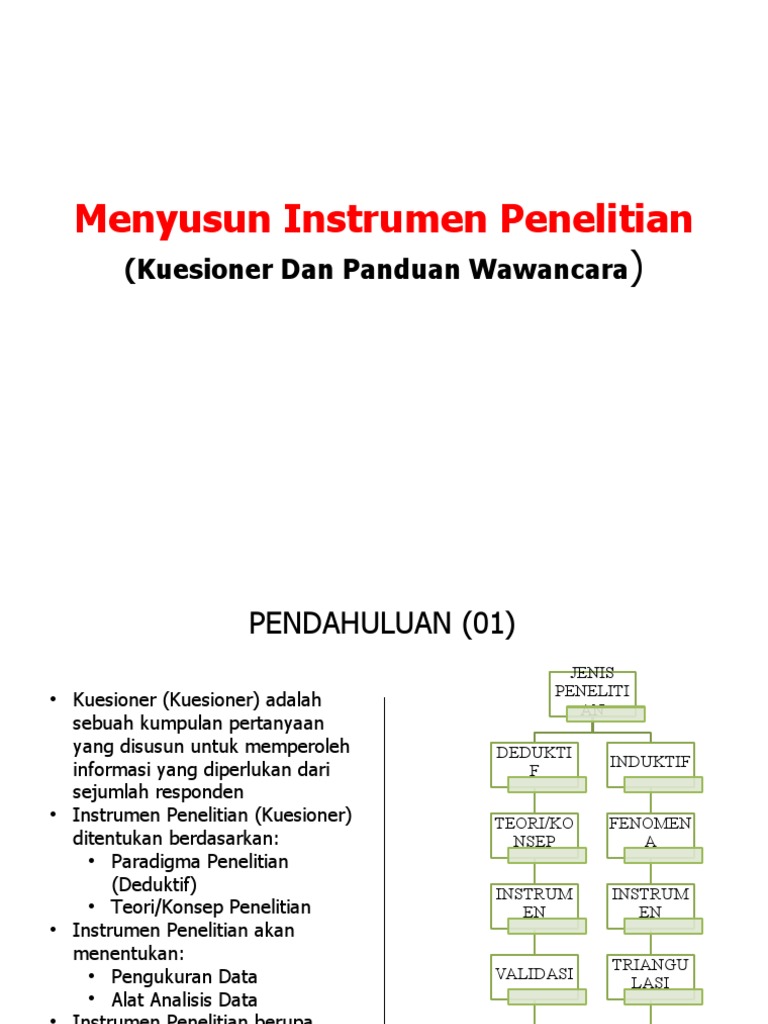 Menyusun Instrumen Penelitian