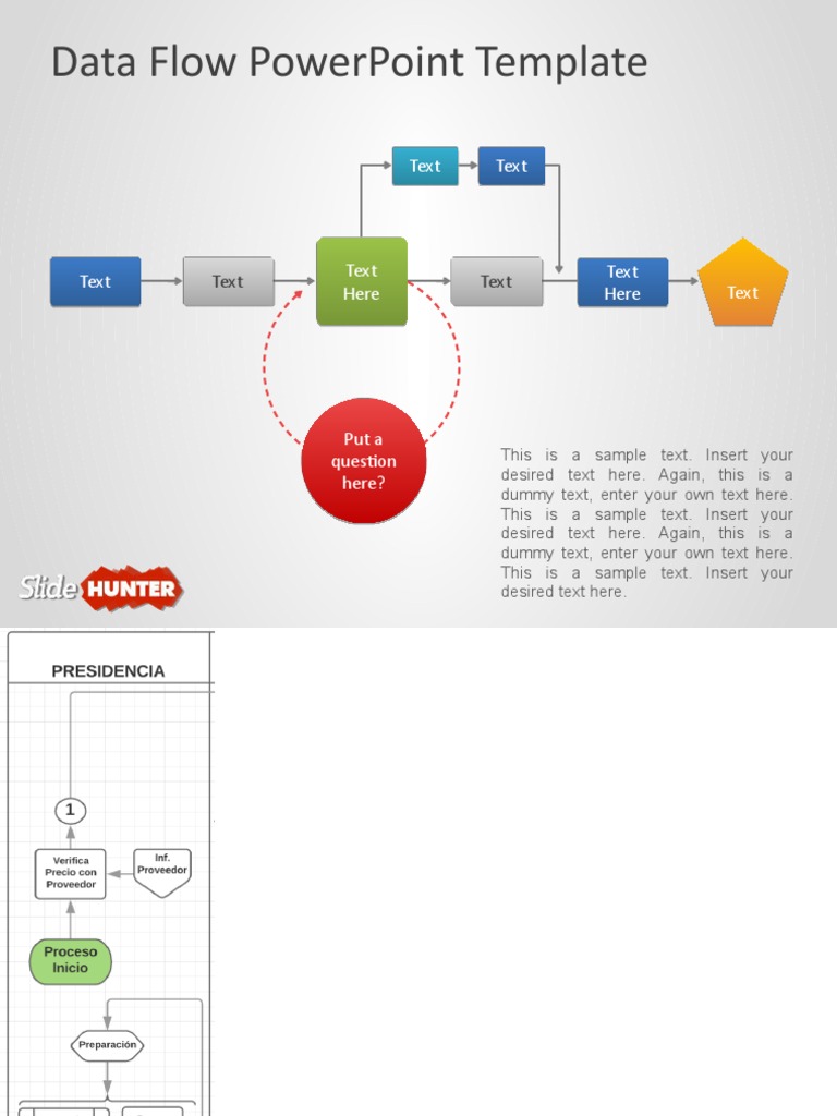 Data Flow Powerpoint Template: Text Text | PDF