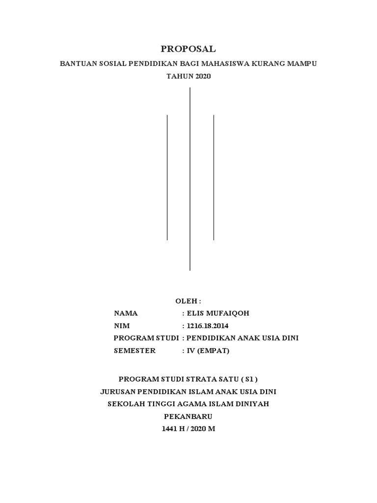 Proposal Pengajuan Beasiswa | PDF