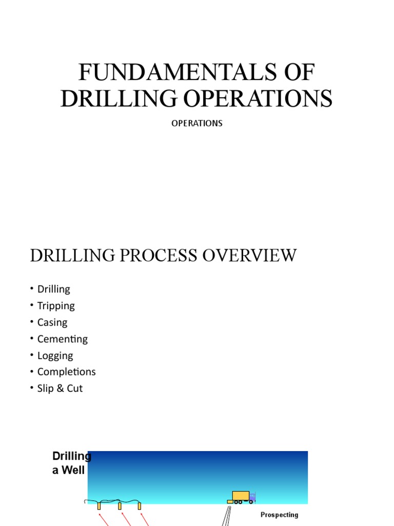 Fundamentals of Drilling Operations | PDF | Casing (Borehole) | Energy ...