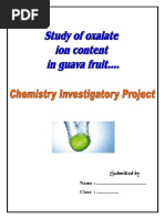 Class 12th Chemistry Project On Investigatory Test On Guava | PDF ...