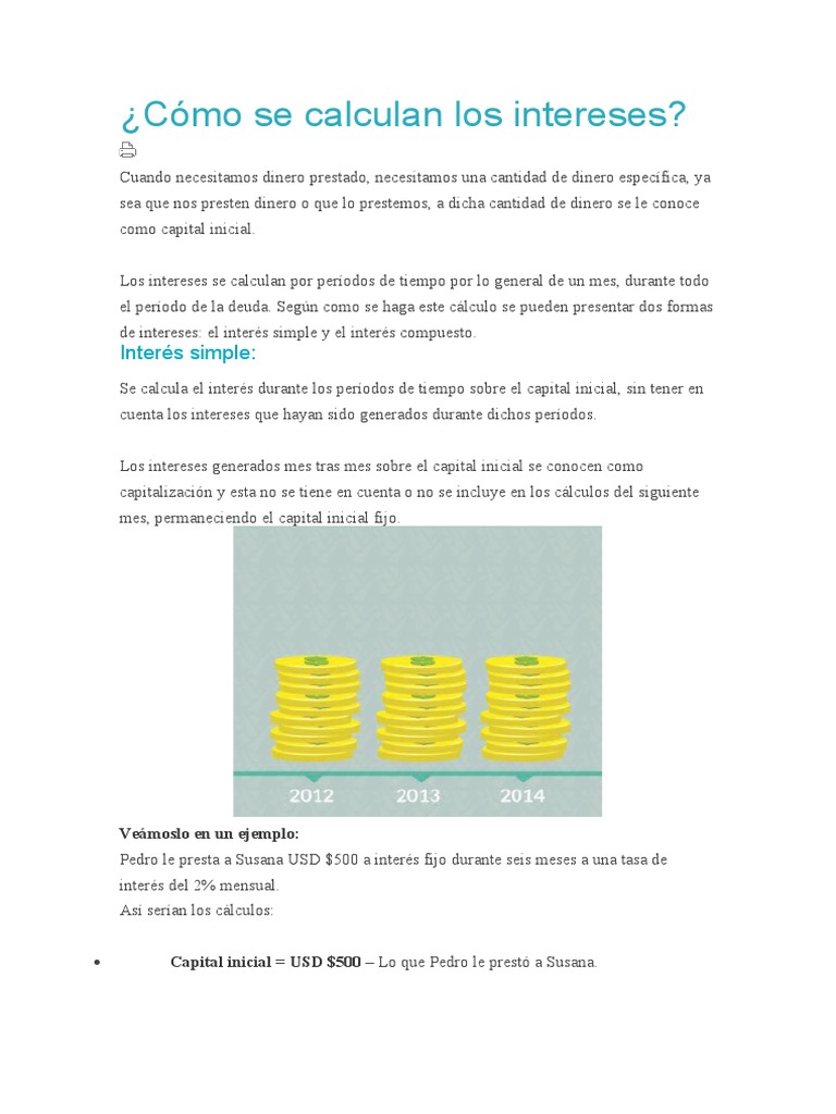 Cómo Se Calculan Los Intereses | Descargar gratis PDF | Responsabilidad ...