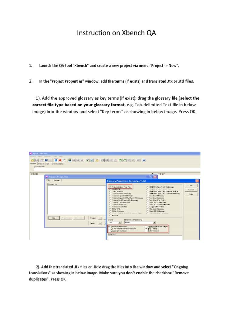 Instruction On Xbench QA: 2. Files | PDF