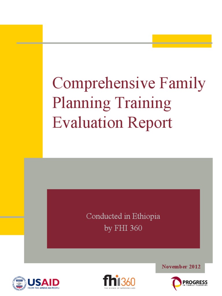 2012 Evaluation Comprehensive Family Planning Training Ethiopia | PDF ...