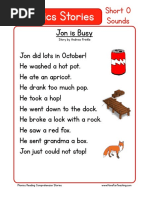 Short U Phonics Story: Patty and Gus | PDF