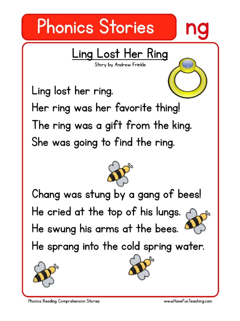 NG-sounds - Phonics Stories PDF | PDF