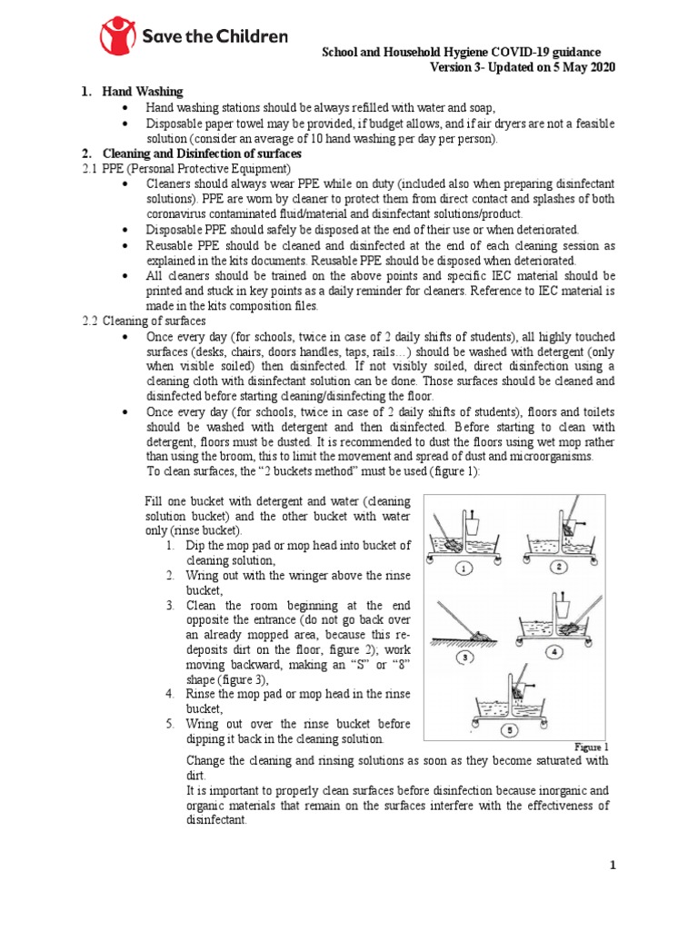 School and Household Hygiene COVID-19 Guidance Version 3-Updated On 5 ...