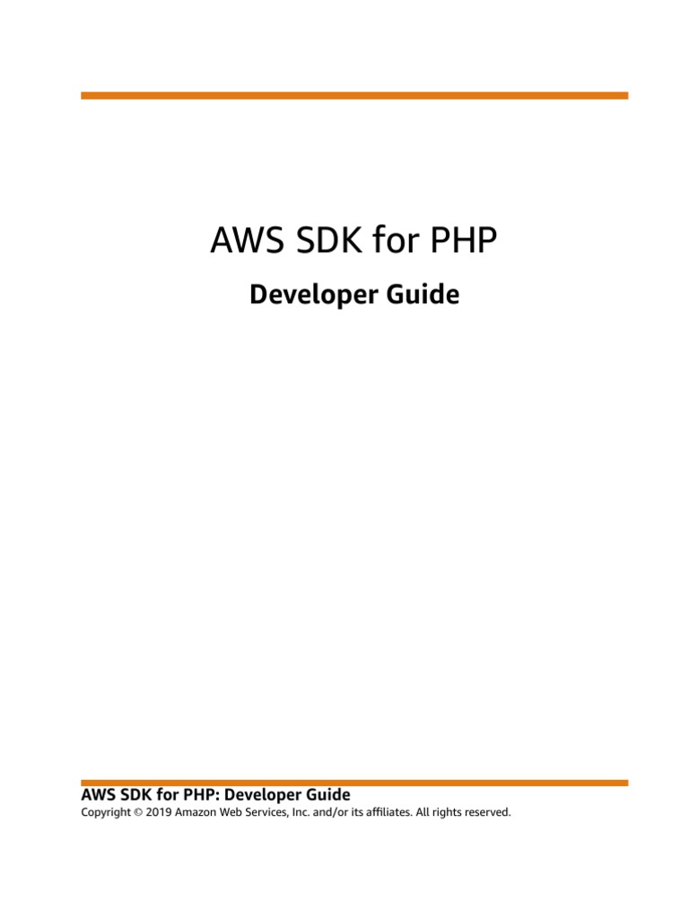 SDK Developer Guid | PDF | Php | Amazon Web Services
