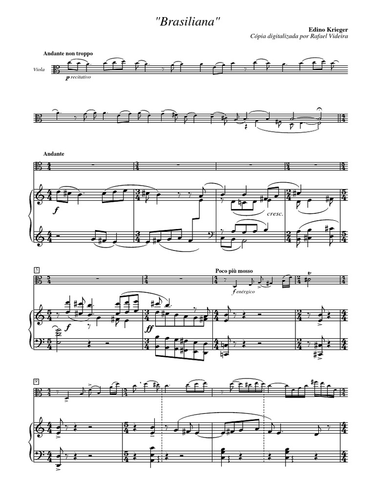 Brasiliana Edino Krieger | PDF | Musical Forms | Notation