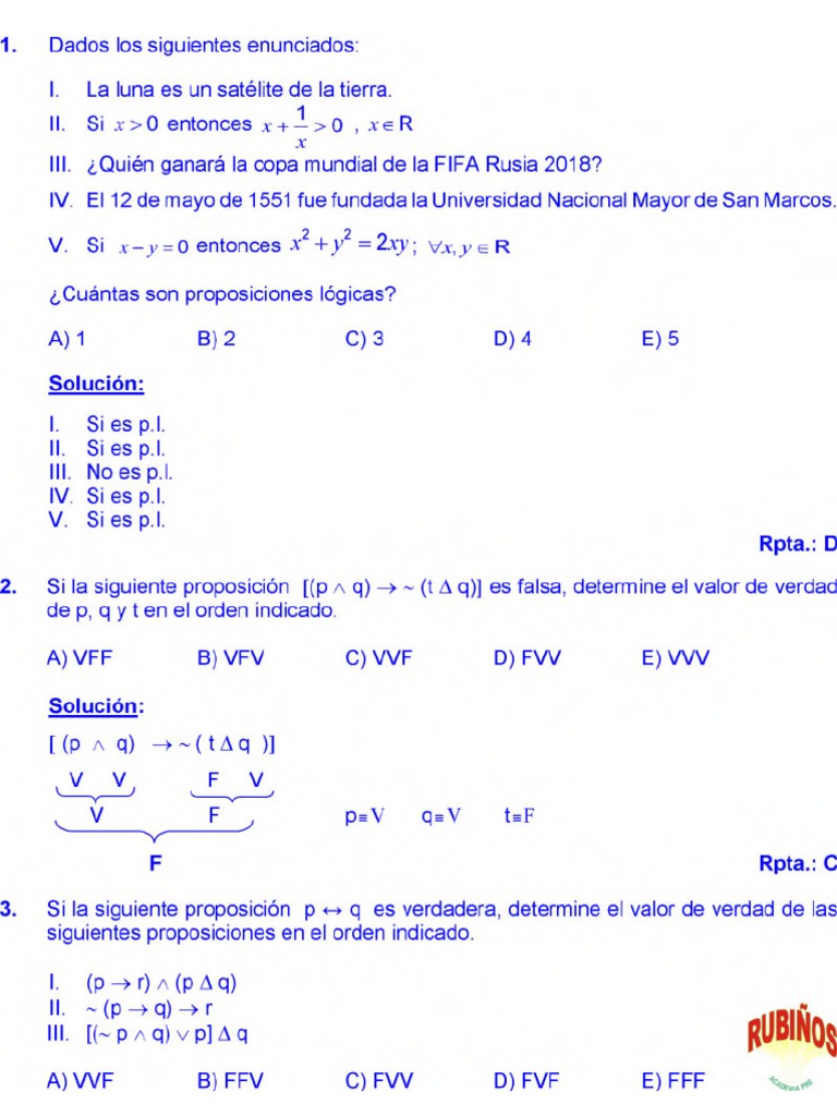 Ejercicios Lógica2 | PDF