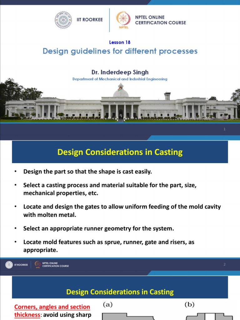 Design Guidelines For Different Processes | Download Free PDF | Casting ...