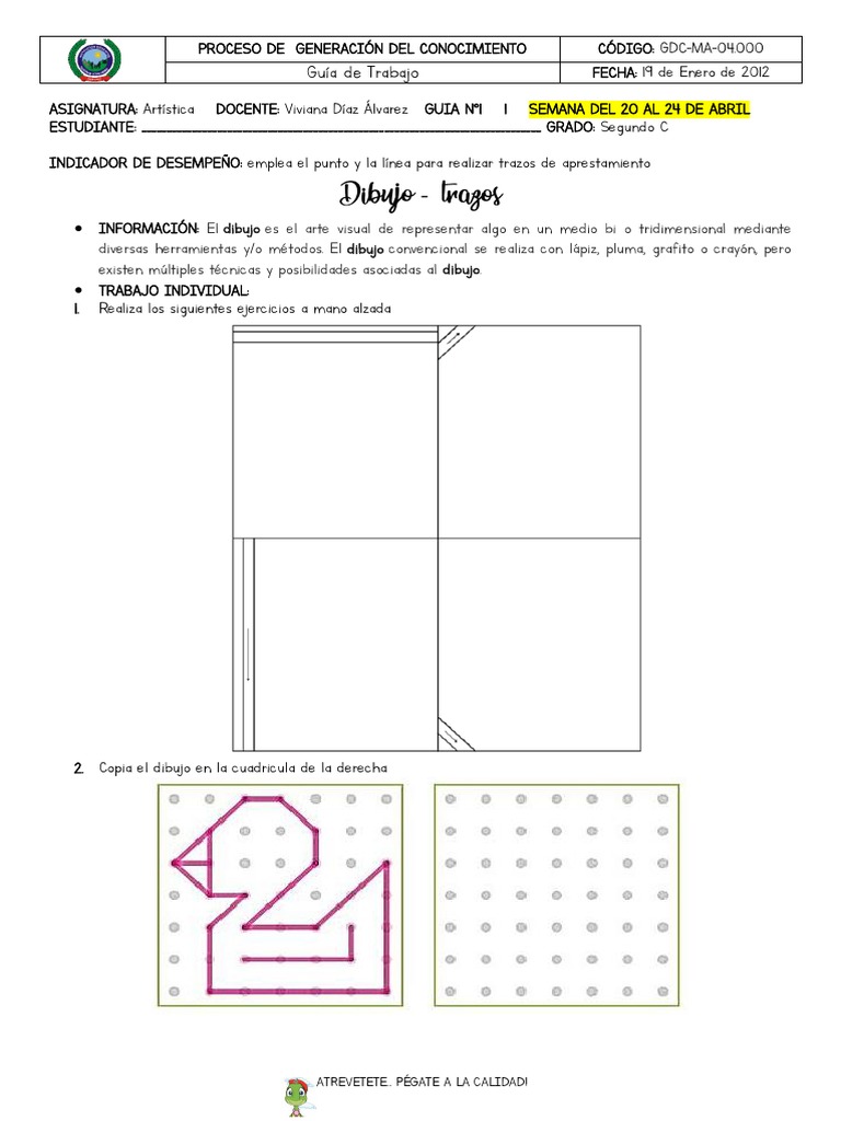 Actividades de Trazos para Segundo Grado | PDF | Métodos y materiales ...
