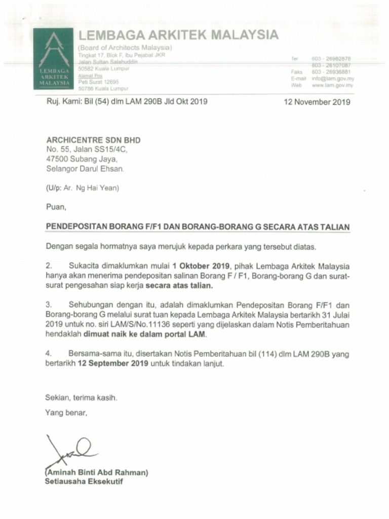 Lam Borang F-F1-G | PDF