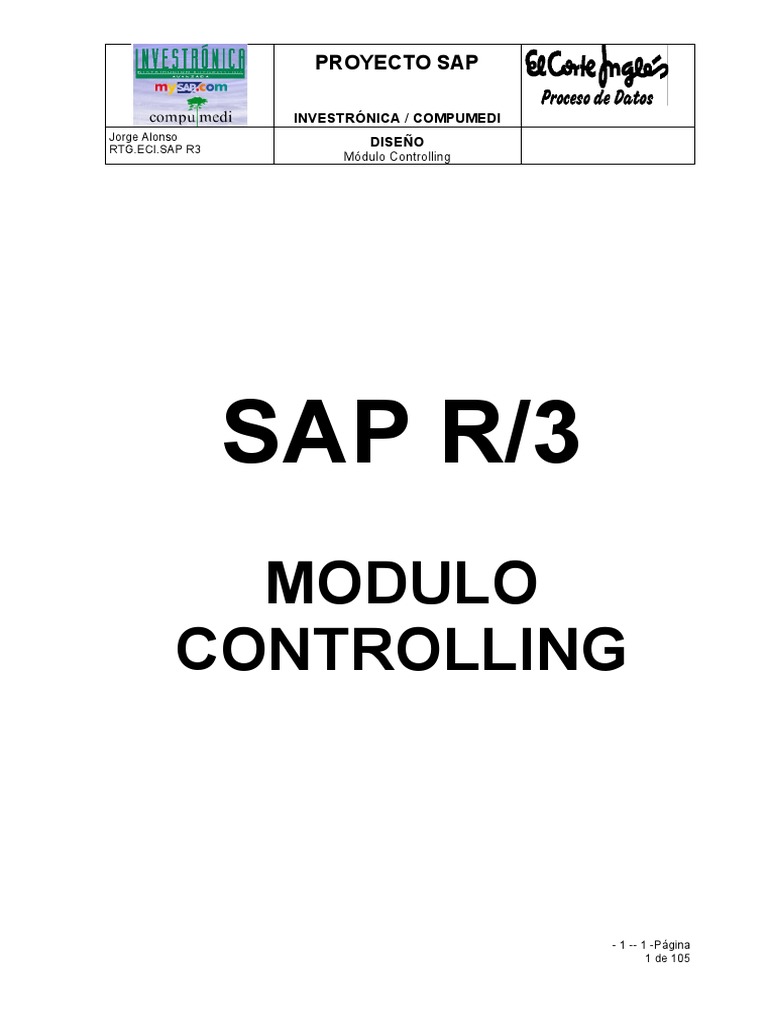 Guía de transacciones del módulo de Controlling en SAP | PDF ...