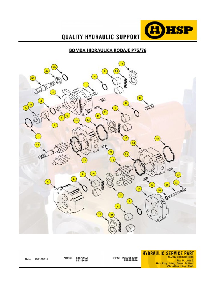 Composants de la Bomba Hydraulique P75/76 | PDF | Maison et jardin | Ordinateurs