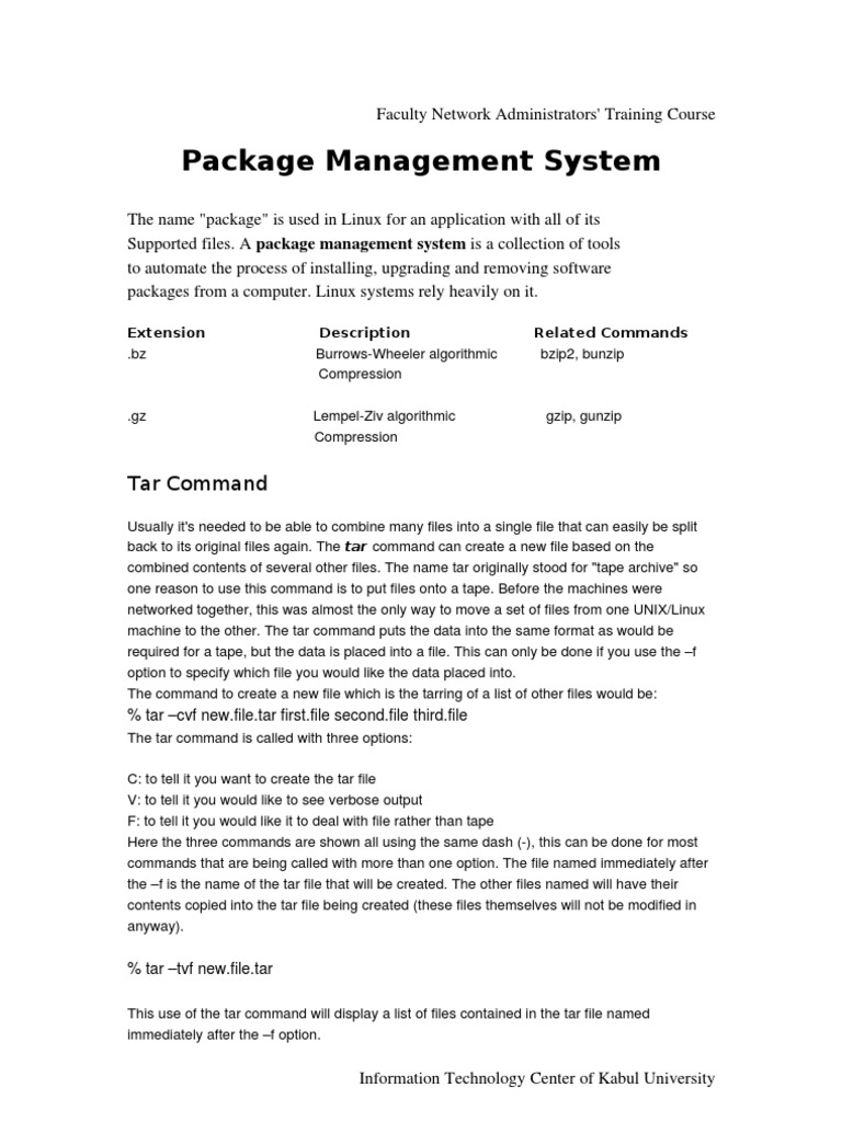 Package Management In Linux Pdf Operating System Technology Operating System Families