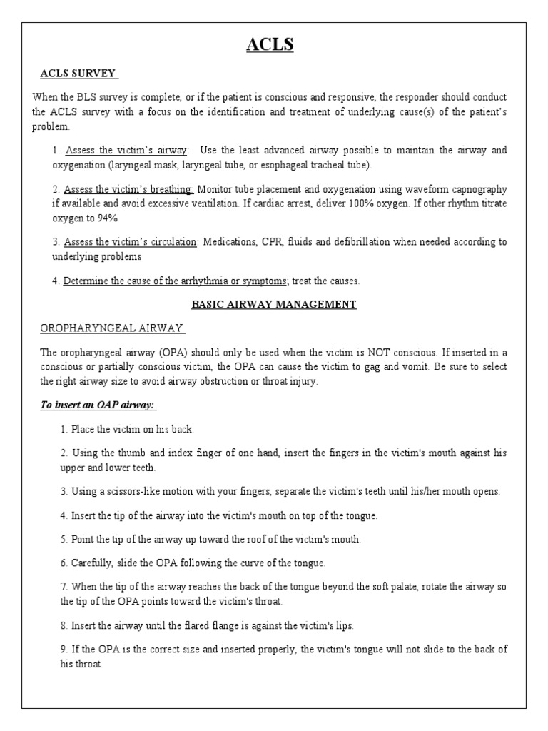 Acls | Download Free PDF | Myocardial Infarction | Stroke