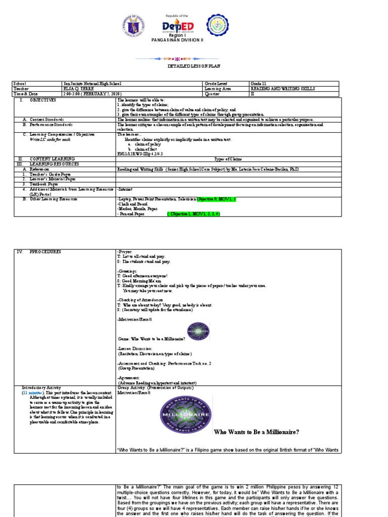 Analyzing Types of Claims Through Gamification and Group Presentations ...