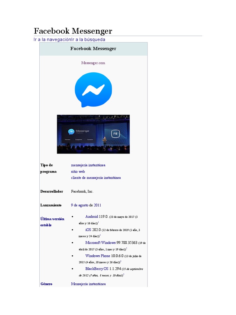 Facebook Messenger | Descargar gratis PDF | Software de la aplicacion ...
