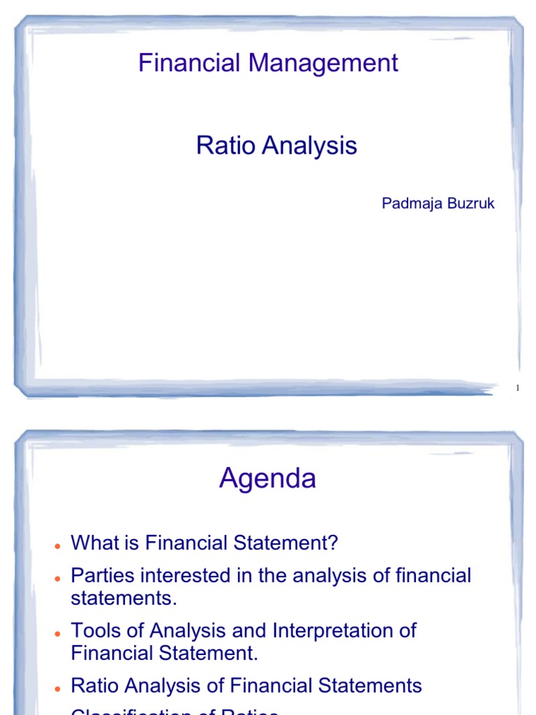 FM Ratio Analysis | PDF | Revenue | Income Statement